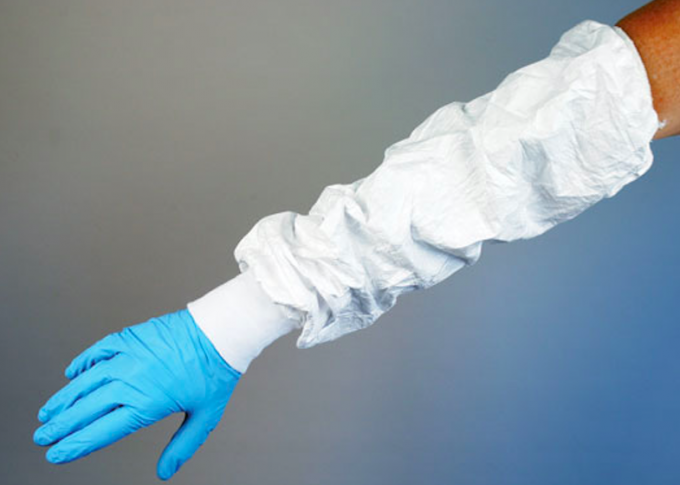Food Factory Microporous Arm Disposable Sleeve Covers With Knitted Cuff