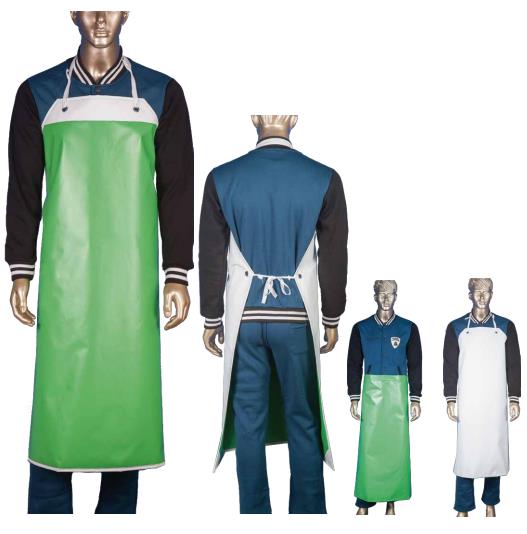 Food Industry PVC Coated Protective Clothing Aprons PVC Coated For Both ...