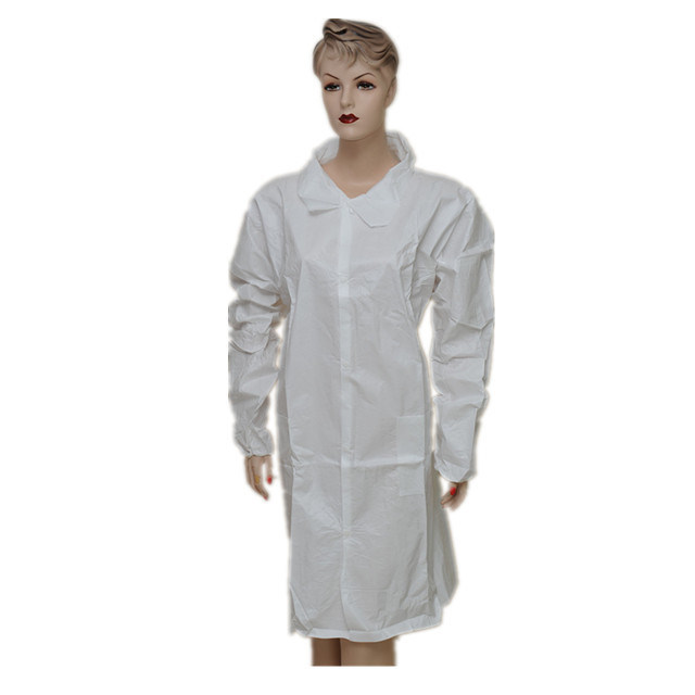 Breathable Single Use Lint Free Lab Coats For Clean Room / Chemical ...