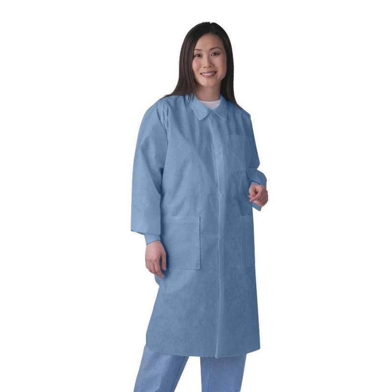 All Size PE Disposable Lab Coats With Buttons Single Use Water Resistant