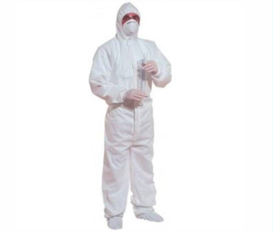 Category 3 Breathable Disposable Coverall Suit Dustproof With Hood / Collar