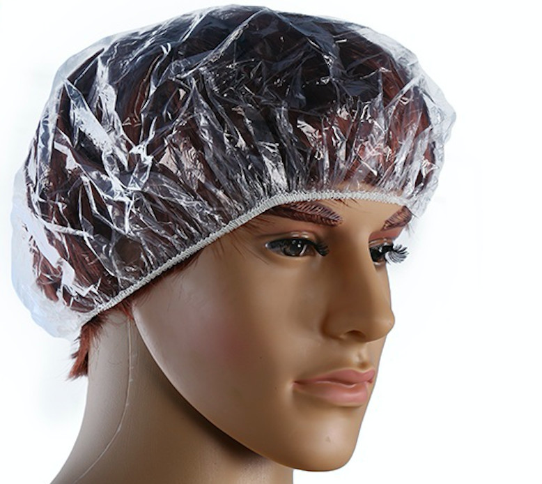 Customized Transparent Disposable Head Cap PE Best Shower Cap To Keep ...