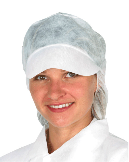 Unisex Snood Peaked Disposable Head Cap For Electronic Manufactures ...