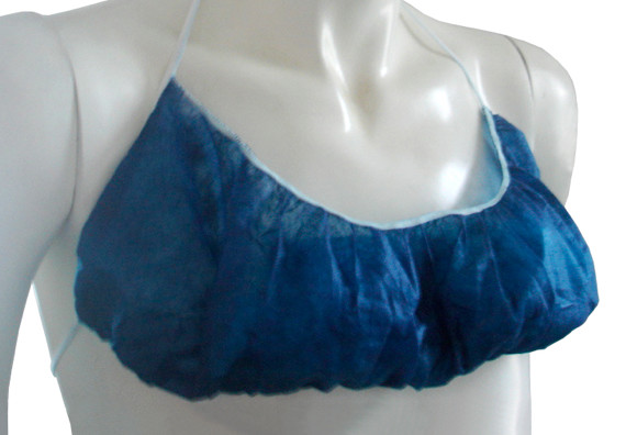 Blue Dustproof Disposable Travel Bra , Breathable Female Disposable ...