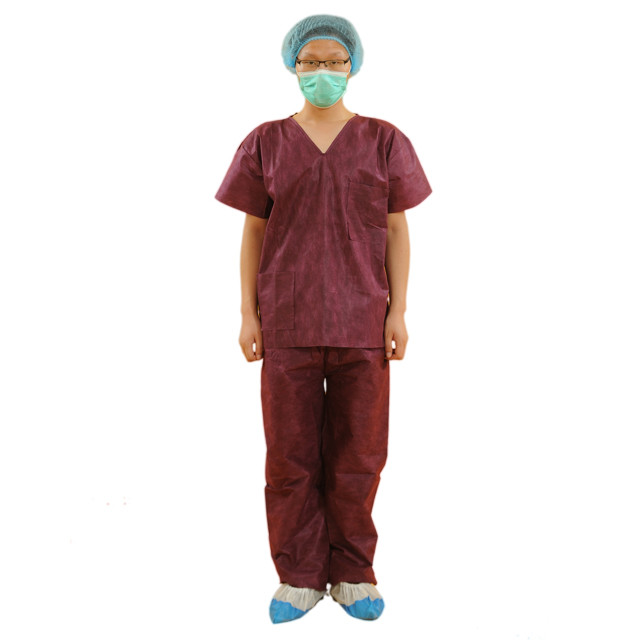 Disinfectants Disposable Patient Gowns, Red Disposable Medical Clothing