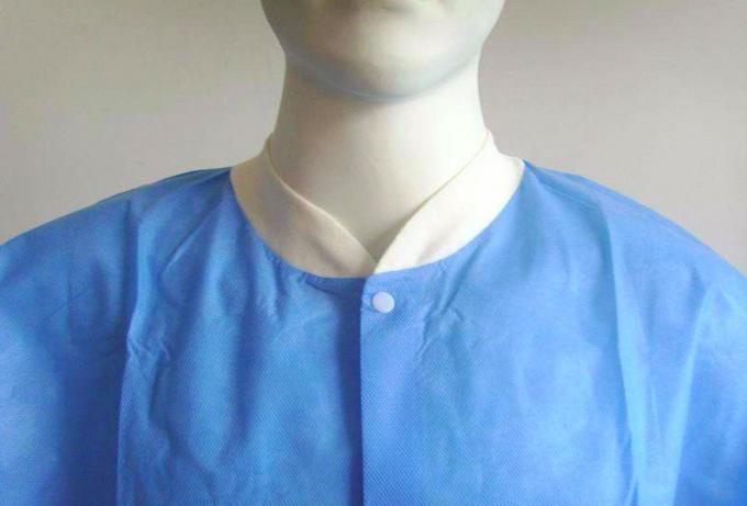 Colored Disposable Fluid Resistant Lab Coat , SMS Nonwoven Clean Room ...